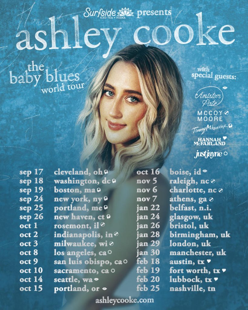 ASHLEY COOKE ANNOUNCES the baby blues world tour | Country Lowdown